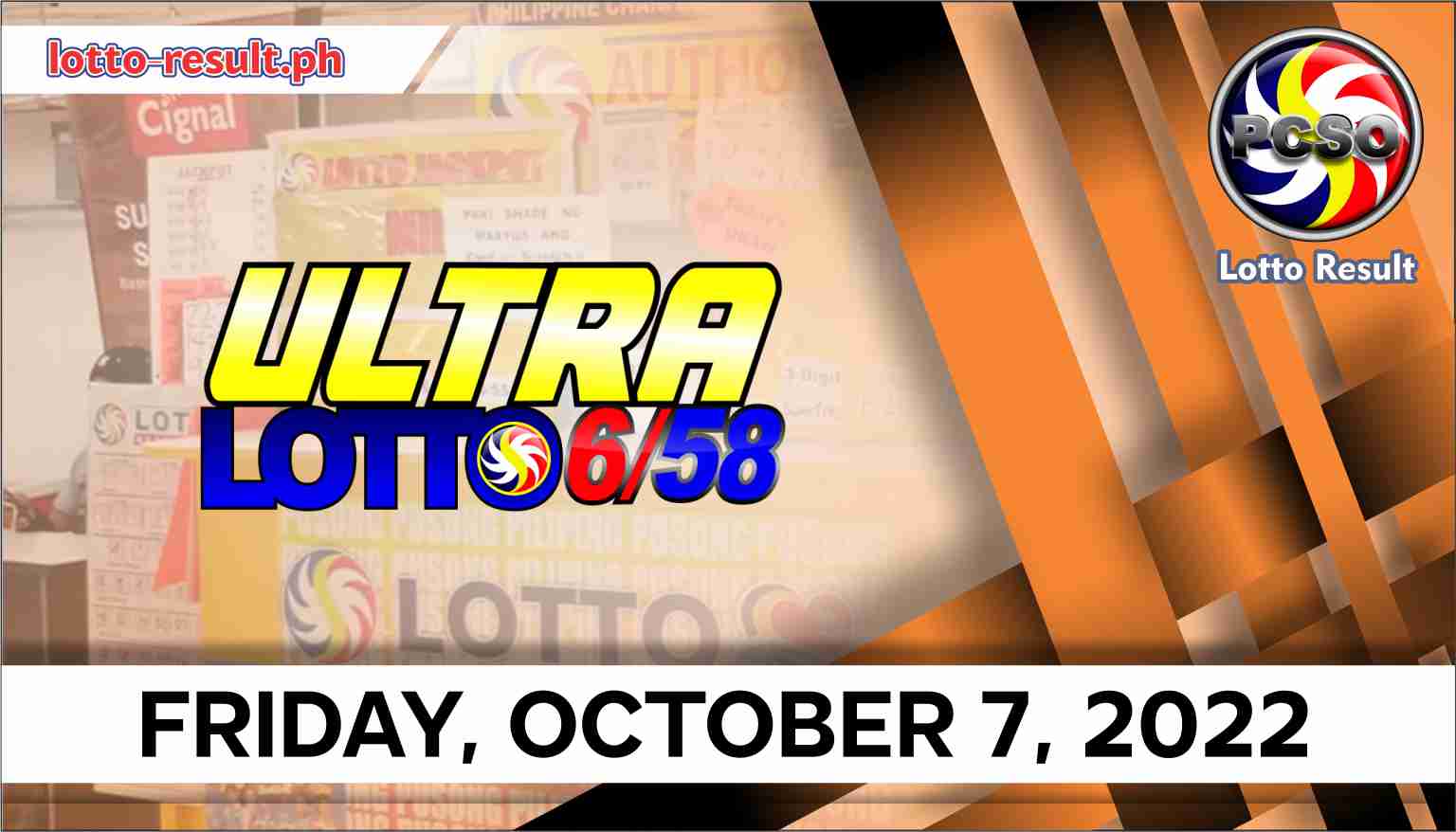 6/58 Lotto Result Today, Friday, October 7, 2022 - Official PCSO Lotto ...