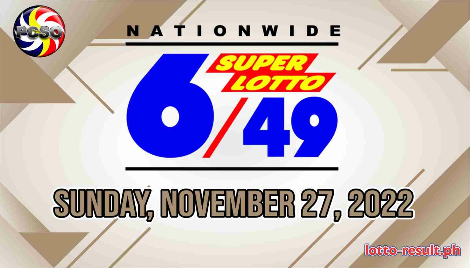 6/49 Lotto Result Today, Sunday, November 27, 2022 - Official PCSO ...