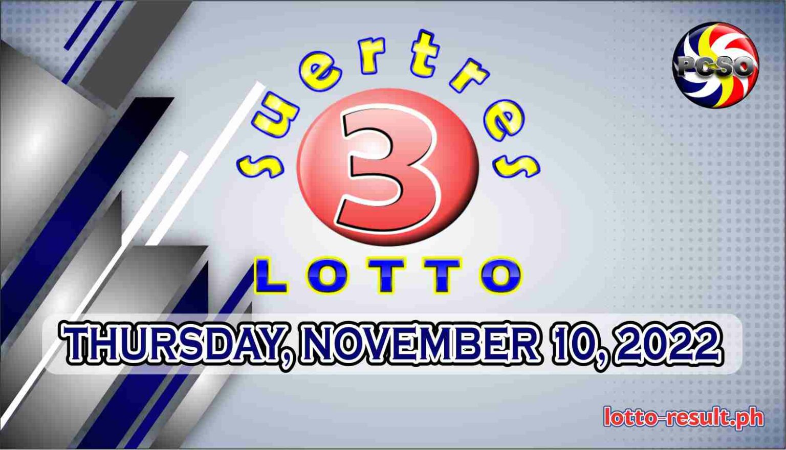 SWERTRES RESULT Today, Thursday, November 10, 2022 - Official PCSO ...