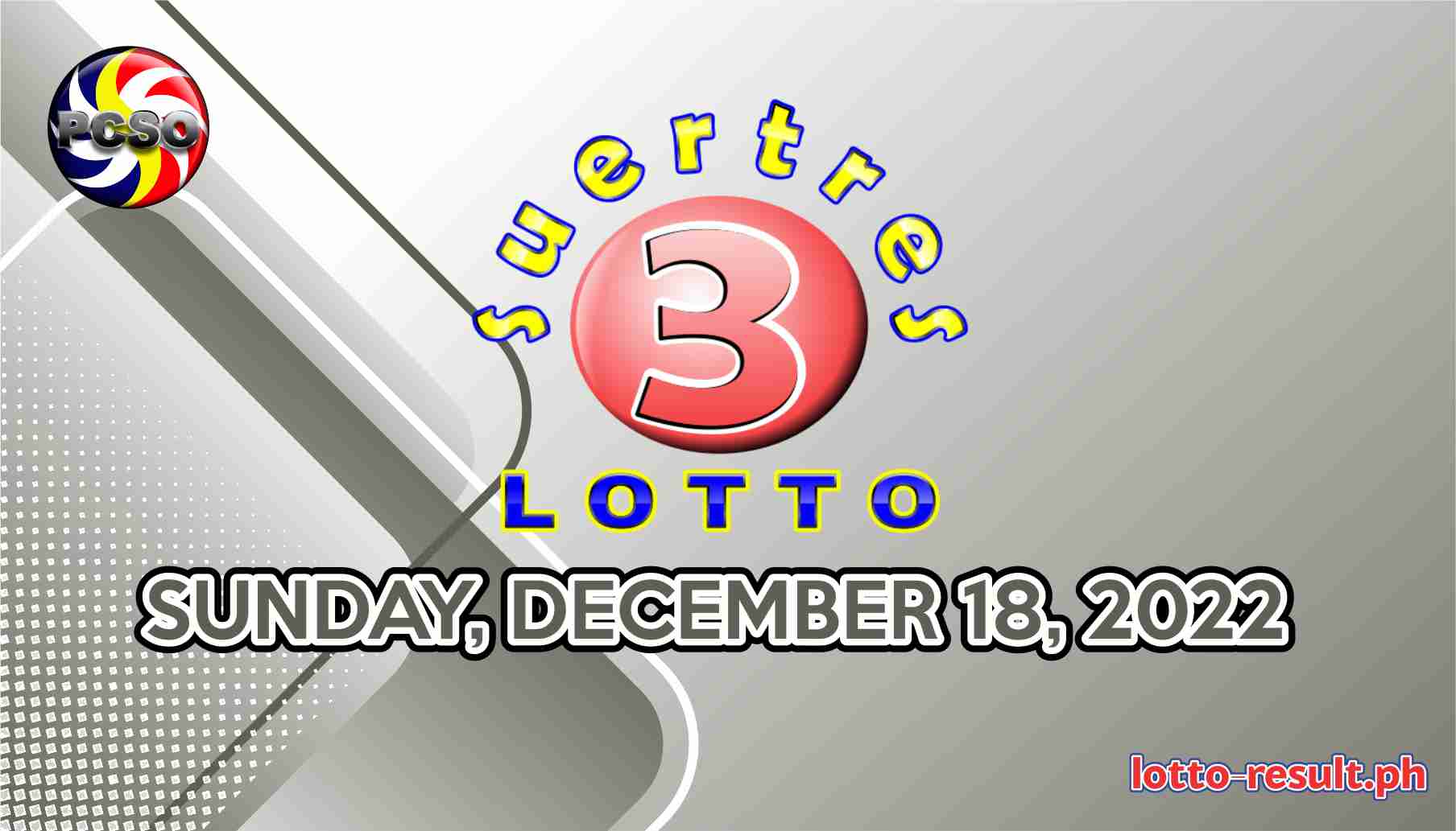 SWERTRES RESULT Today, Sunday, December 18, 2022 - Official PCSO Lotto ...