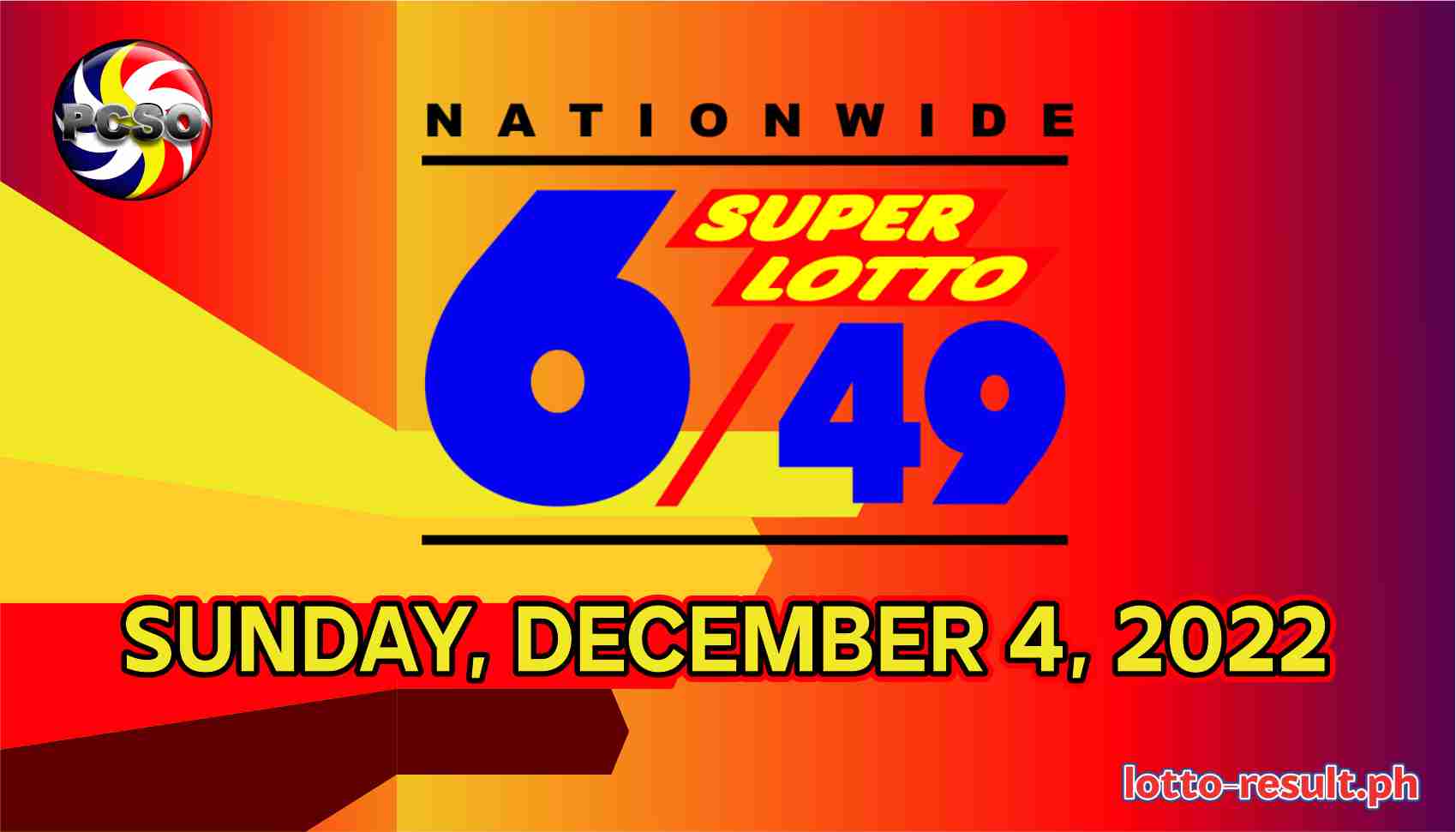6/49 Lotto Result Today, Sunday, December 4, 2022 - Official PCSO Lotto Result